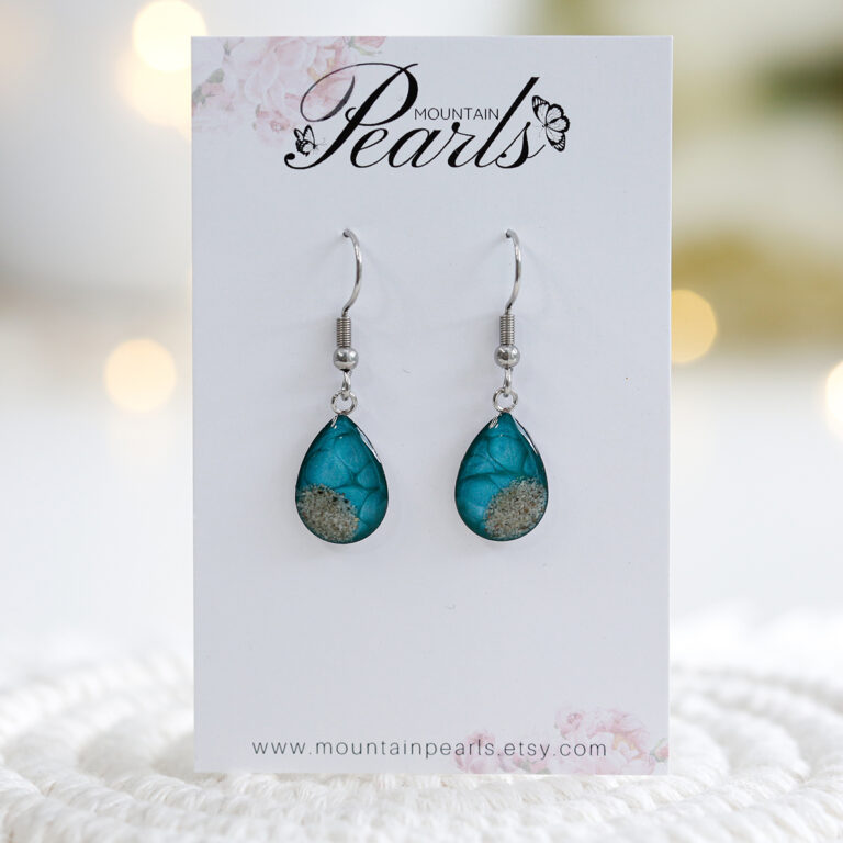 Viseči uhani Snežinka 1 - Mountain Pearls